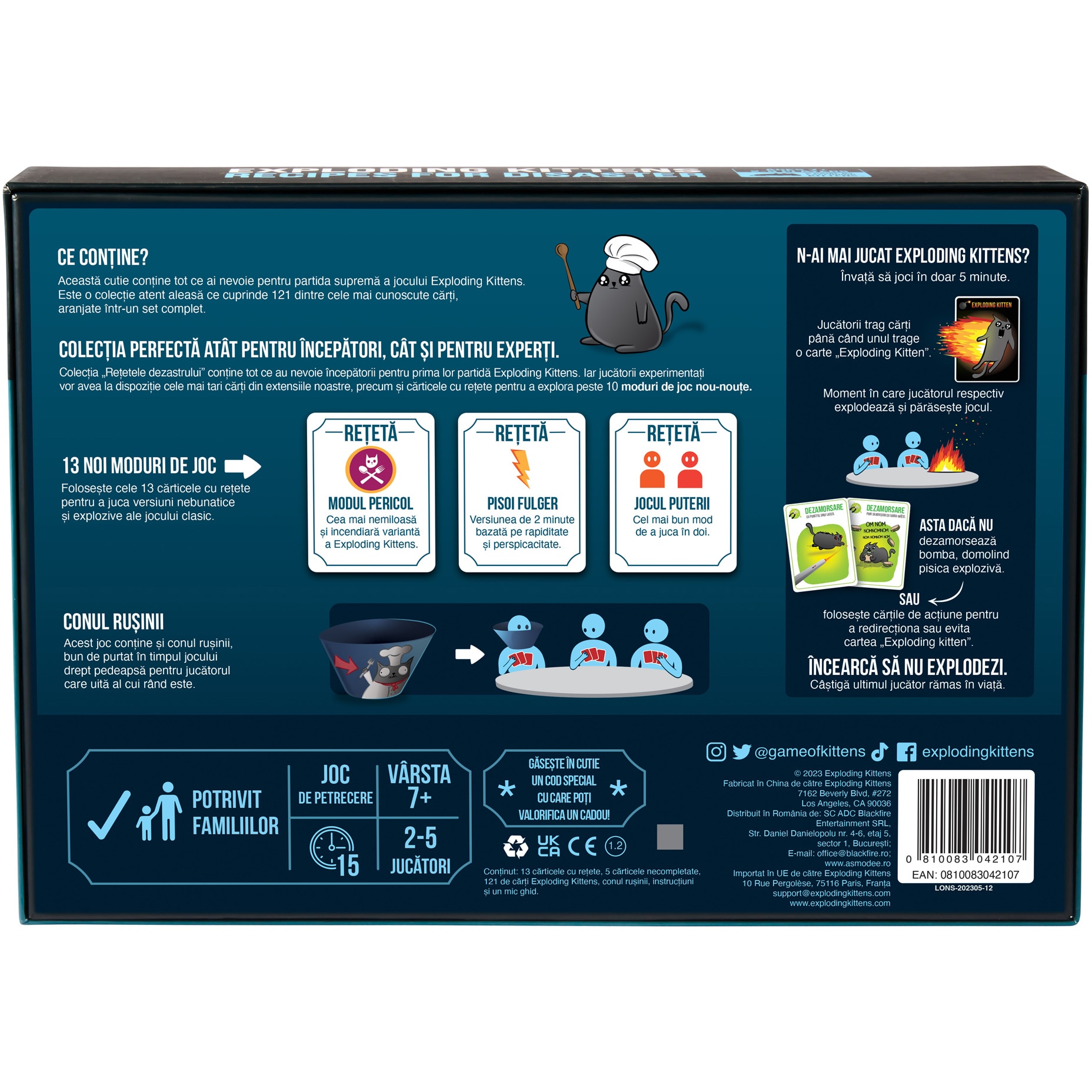Joc Exploding Kittens - Retetele Dezastrului - eMAG.ro