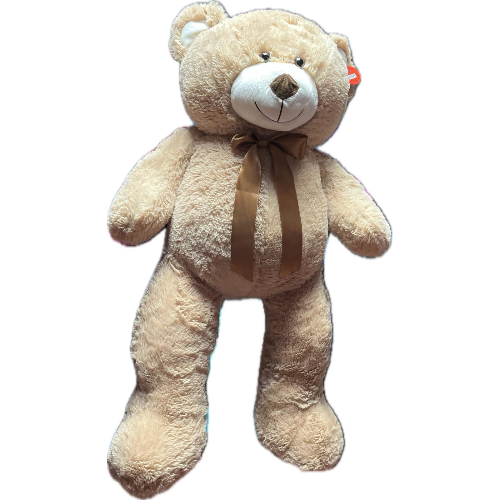 Urs de plus Gigant DeLuxe cu Fundita Aurie - 90 CM - eMAG.ro