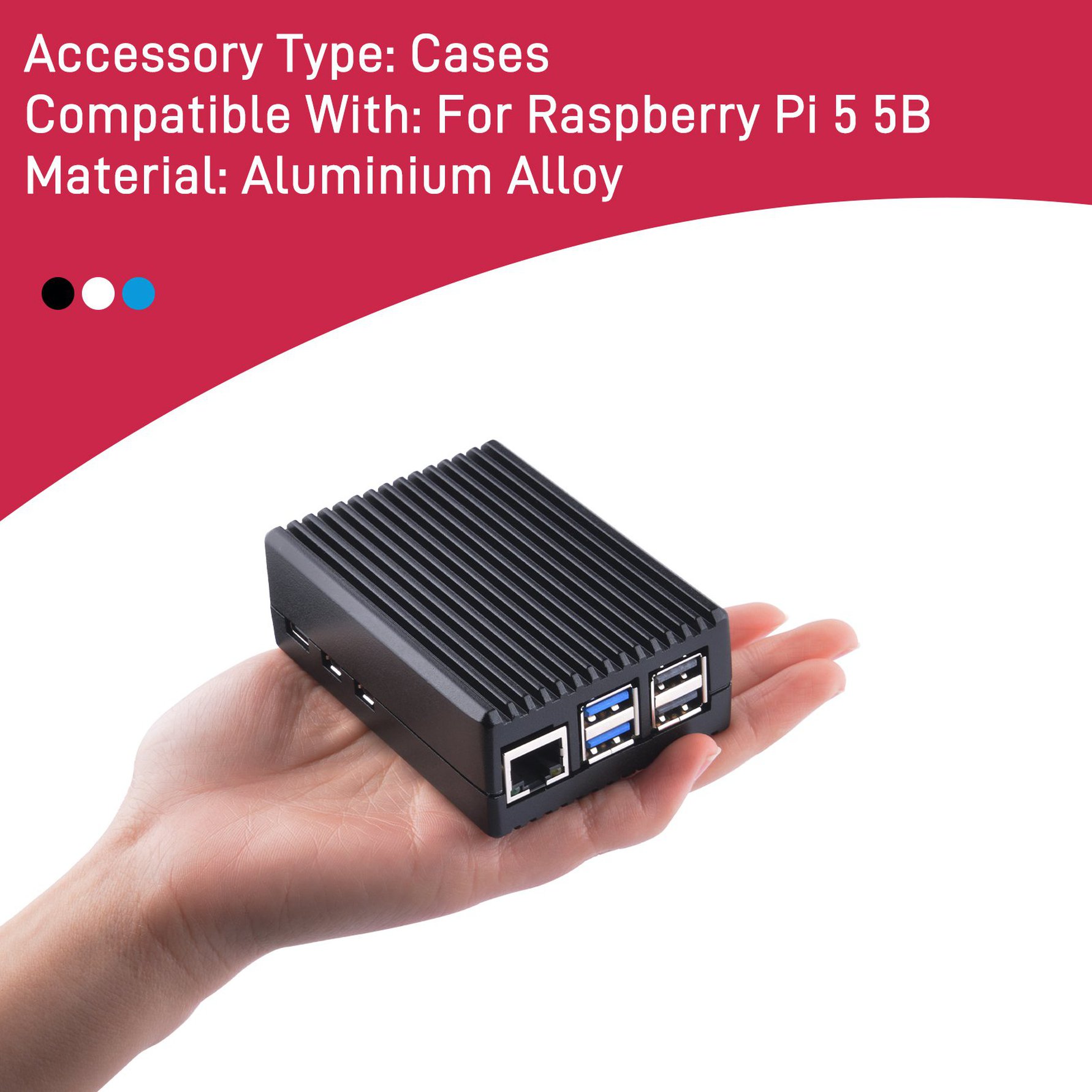 Carcasa Neximus® pentru Raspberry Pi 5 model B din aluminiu, racire ...