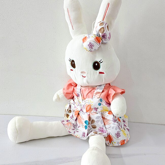 Iepuras de plus Easter Rika, cu rochie si outfit de primavara, inaltime ...