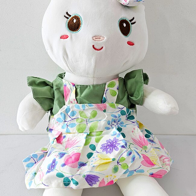 Iepuras de plus Easter Rika, cu rochie si outfit de primavara, inaltime ...