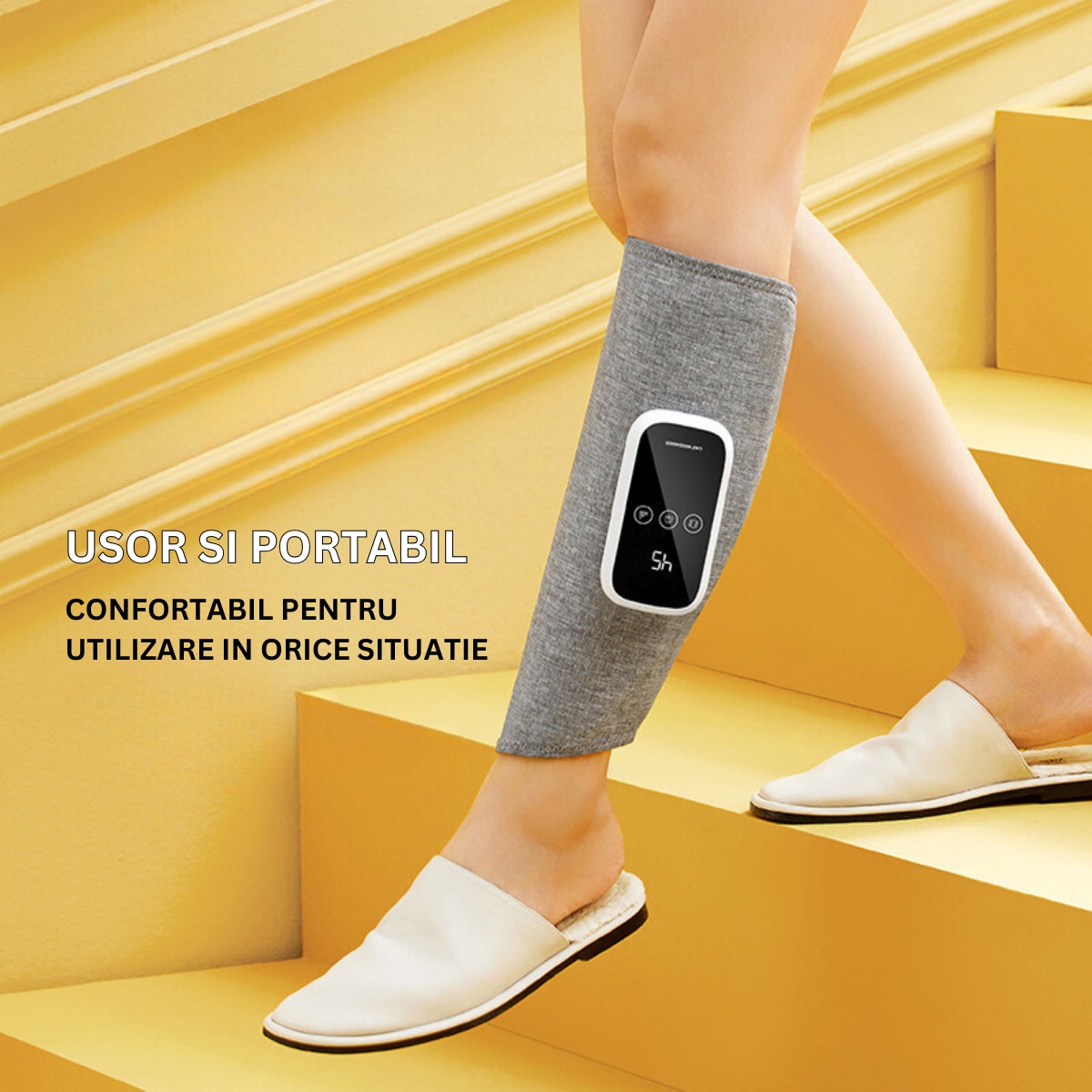 Aparat de masaj pentru picioare, masaj 3D, cu incalzire si compresie de ...