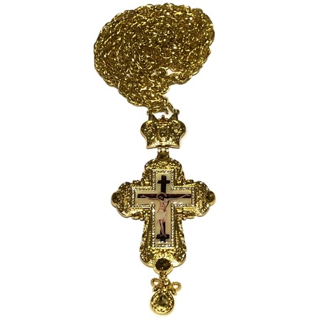 Cruce metallica ortodoxa, Auriu, 15,5x7,5 cm - eMAG.ro