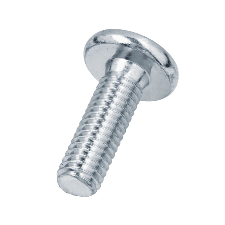 Surub cu cap plat, M6x20, Locas hexagonal, Otel zincat, 50 bucati - eMAG.ro