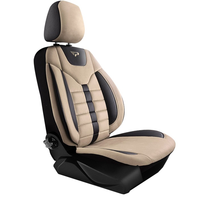 Set Huse Scaune Auto Panda Toronto, tip Alcantara, cu fermoare pentru ...