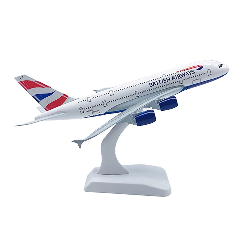 Macheta avion British Airways Airbus A380, 20 cm, scara 1:250 - eMAG.ro