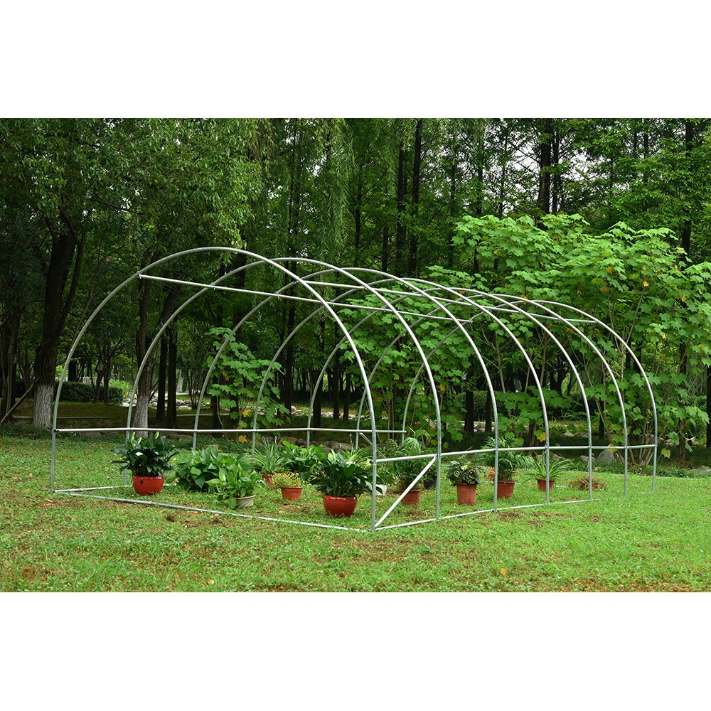 Sera gradina cu cadru metalic 6x3x2m, pentru legume, verde - eMAG.ro