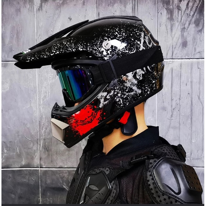 Set Casca de Protectie cu Manusi, Ochelari si Cagula, pentru ...