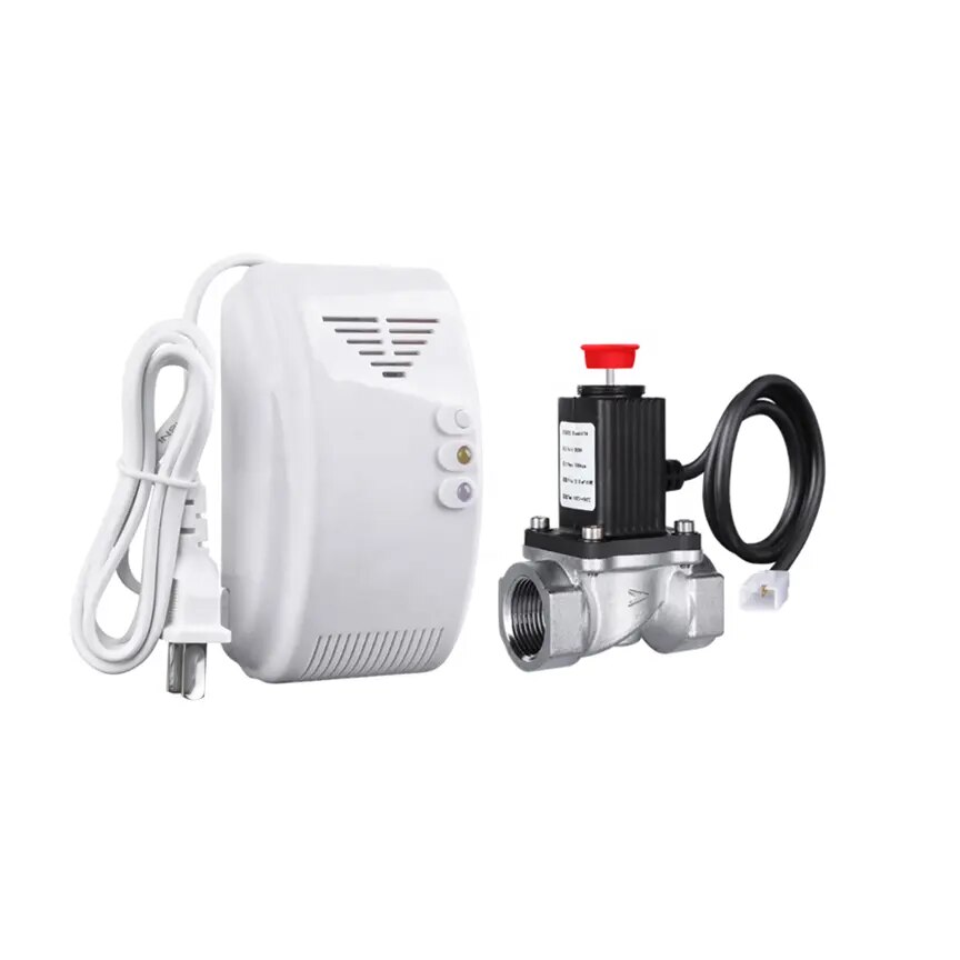 Kit detector gaze naturale, GPL si gaze de carbune 220V cu electrovalva ...