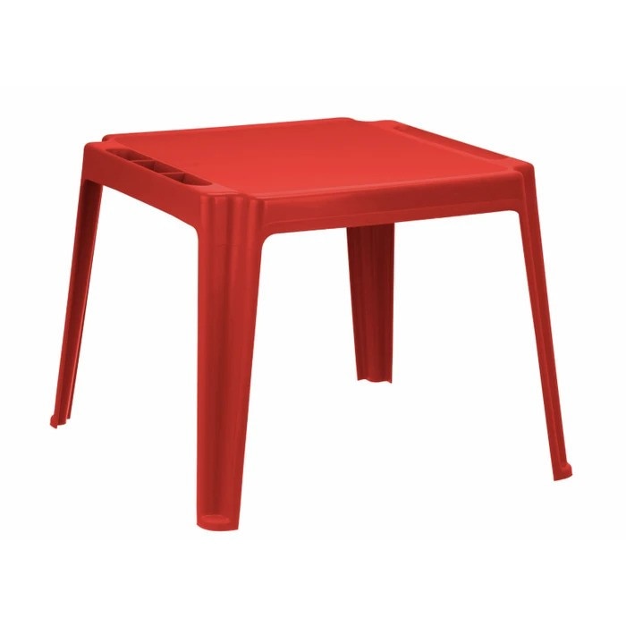 Masa copii gradina, rosu, pentru gradina, plastic, 57 x 57 x 44 cm ...