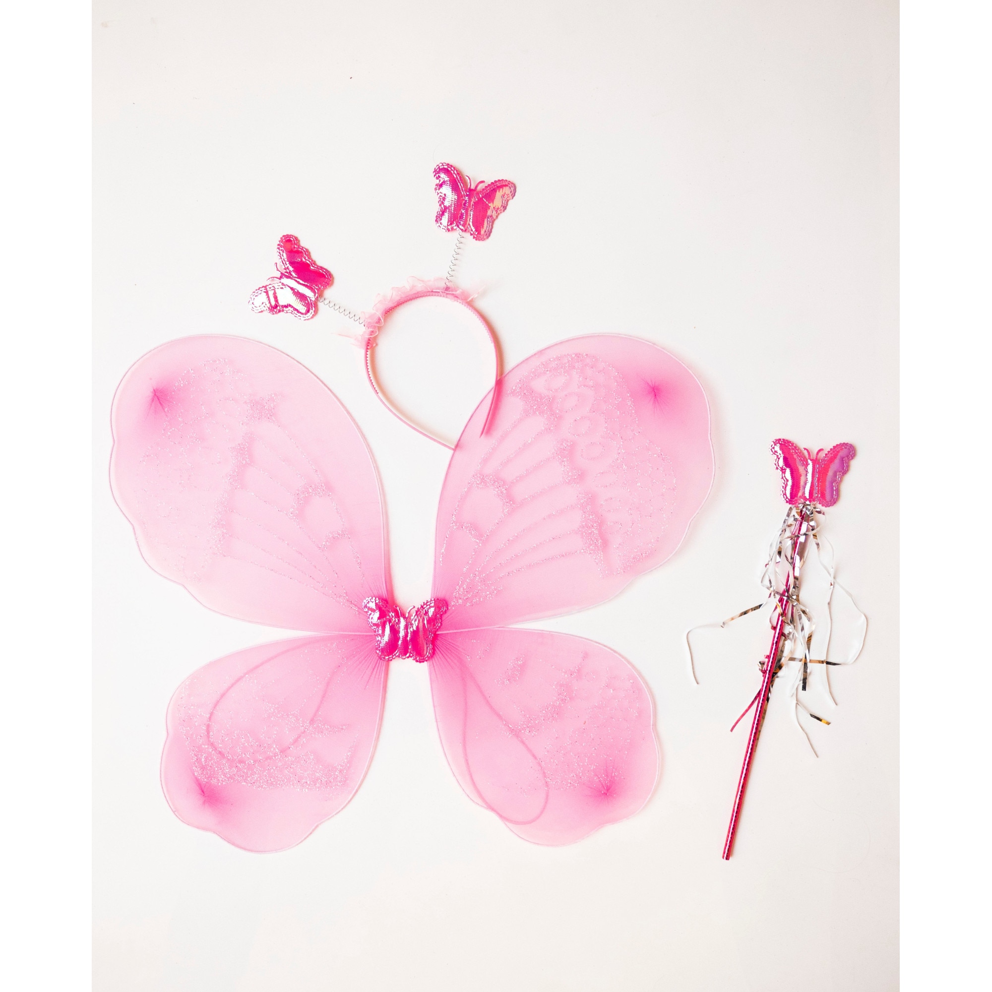 Set 4 piese Zana Fluturas, Costum cu luminite pentru Carnaval, Rochita ...