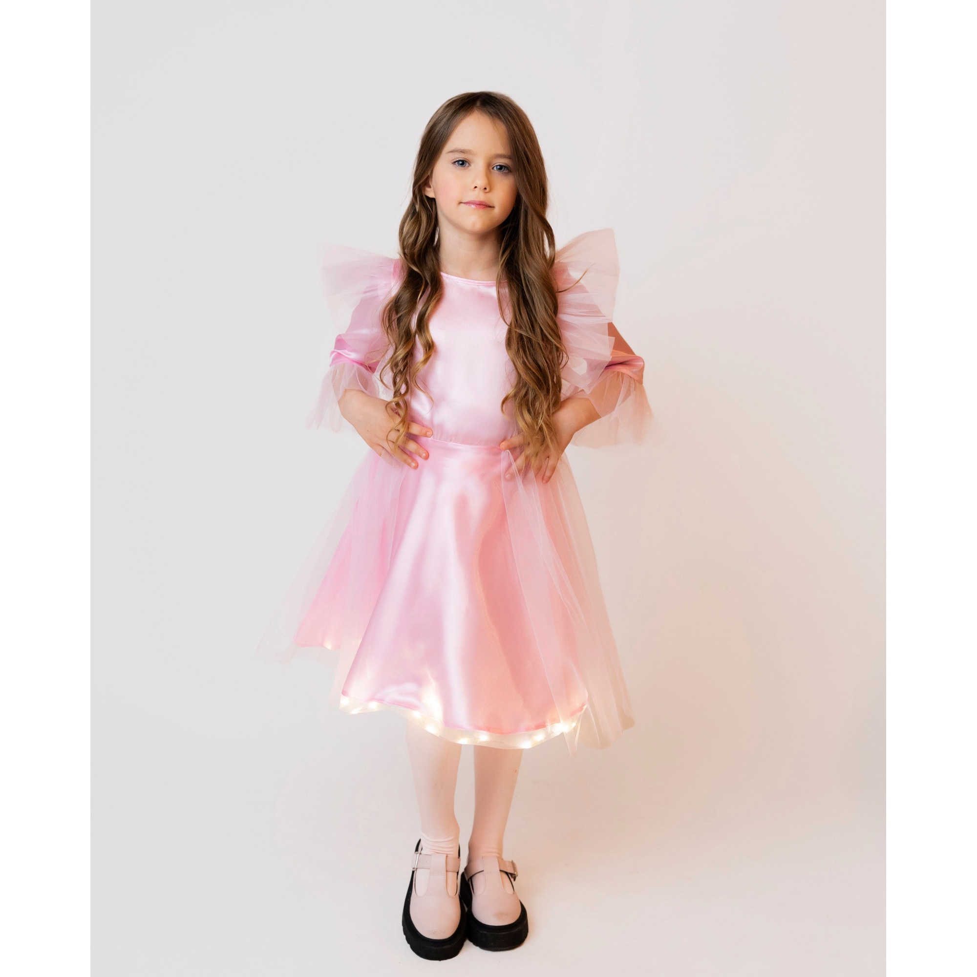 Set 4 piese Zana Fluturas, Costum cu luminite pentru Carnaval, Rochita ...