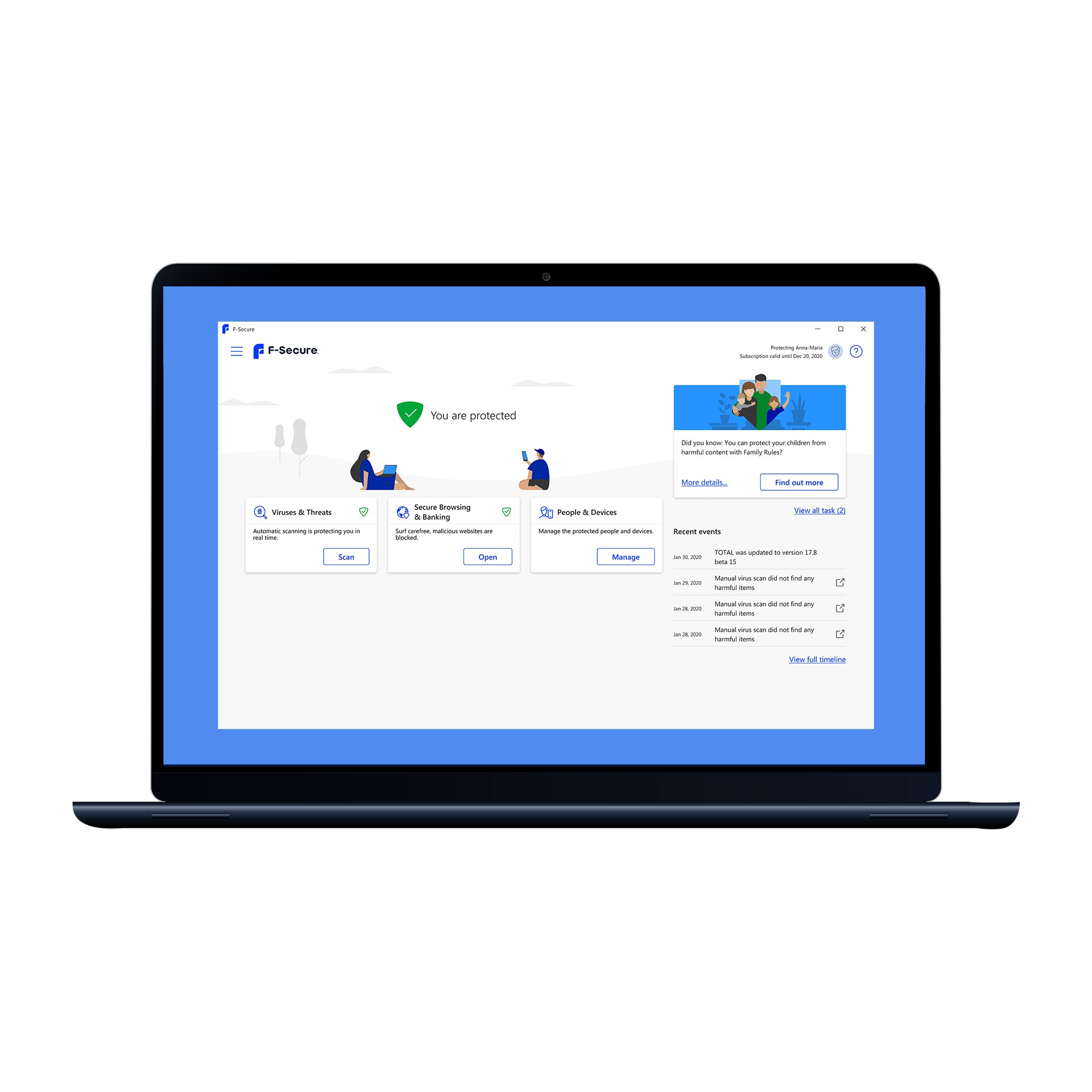 F-Secure Internet Security, Licenta electronica, 3 utilizatori, 1 an - eMAG.ro