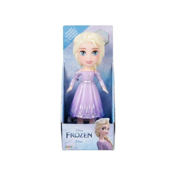 Mini figurina Elsa, JAKKS Pacific, Plastic, 9 cm, Multicolor - eMAG.ro