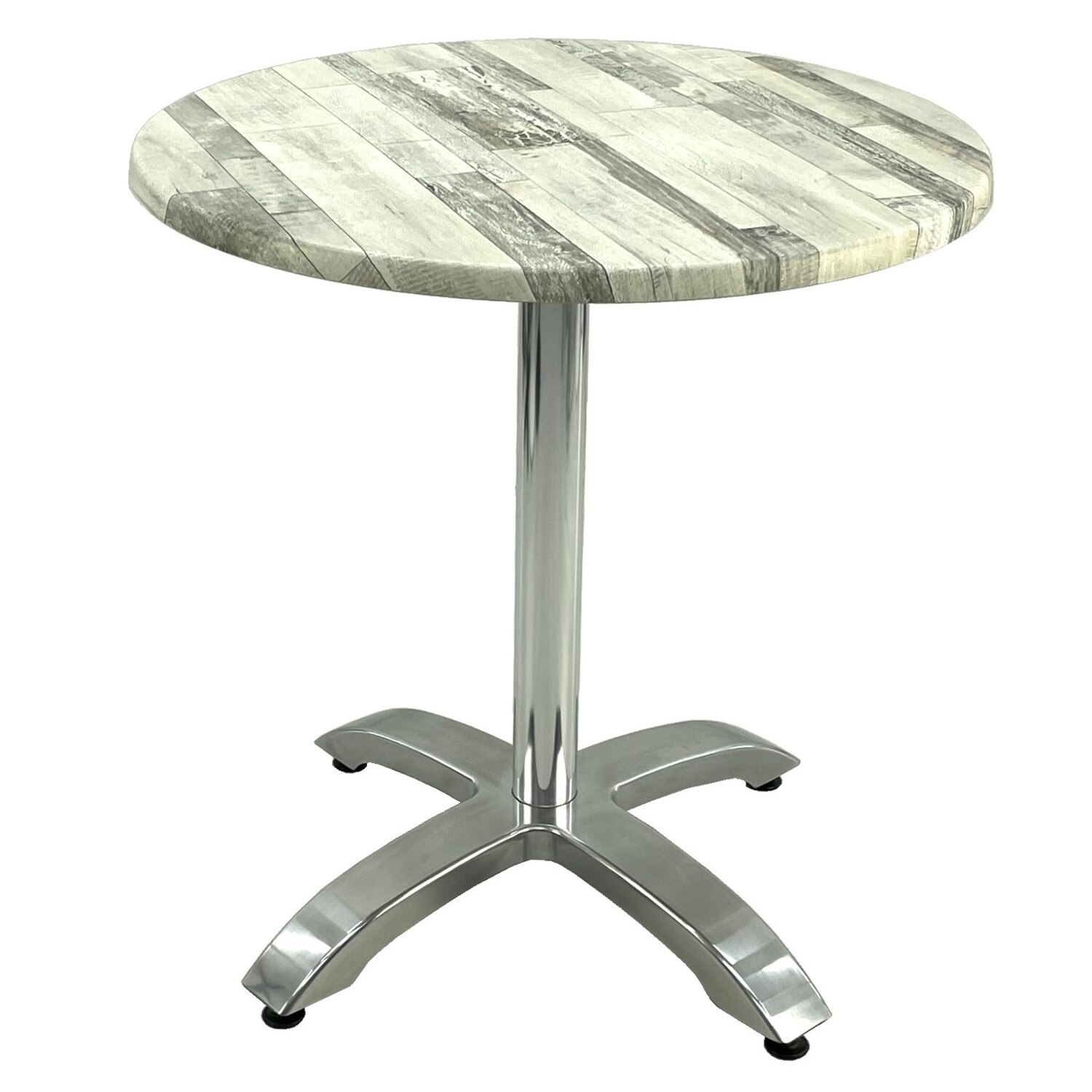 Masa rotunda bistro D70xh74cm Raki White Block, blat werzalit si picior ...