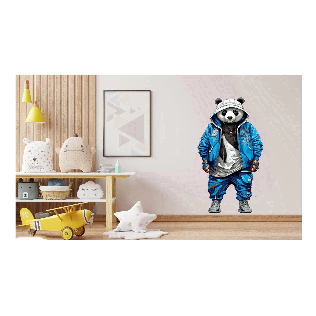 Sticker decorativ, Hip Hop Panda, 90 cm, 12223ST - eMAG.ro