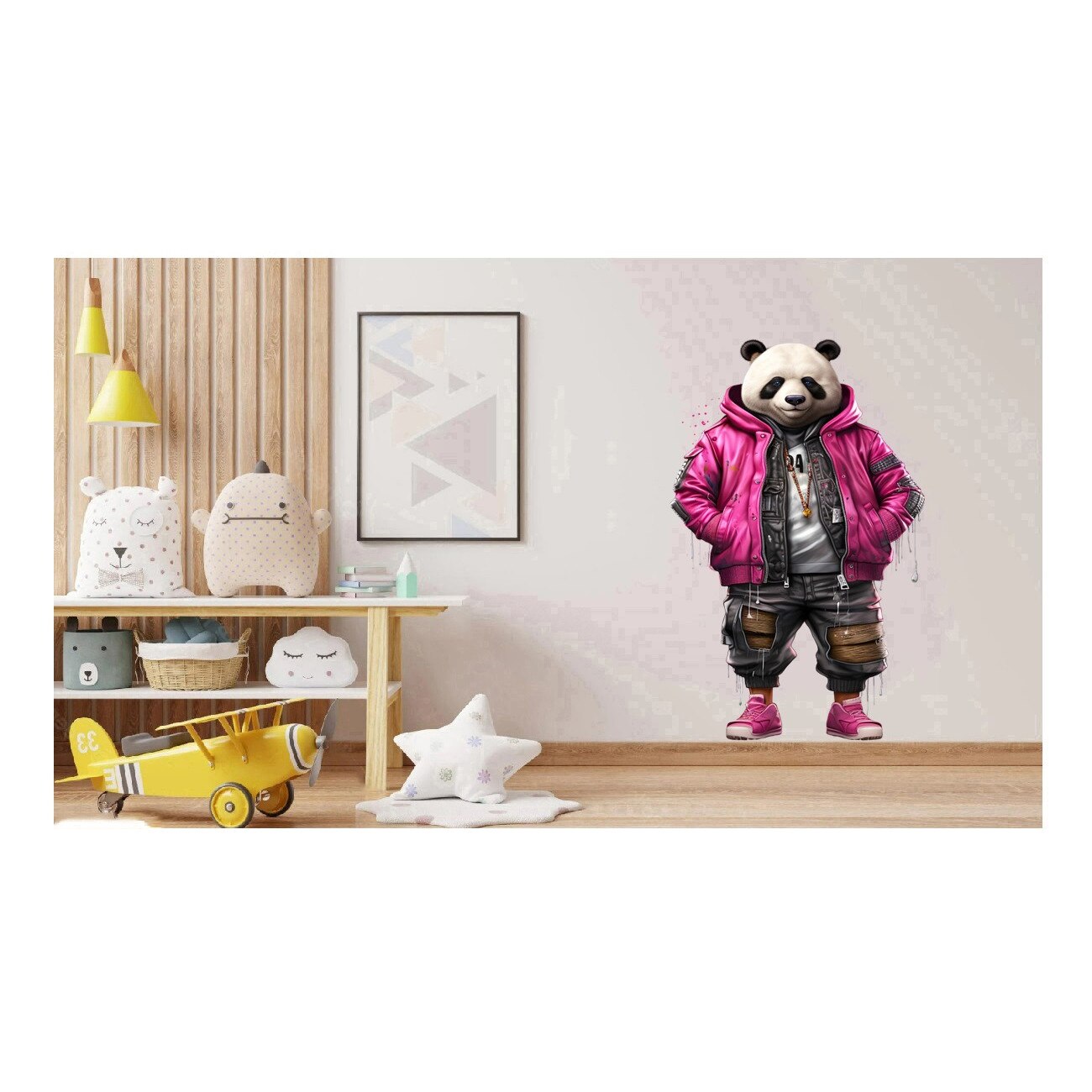 Sticker decorativ, Hip Hop Panda, 90 cm, 12223ST-1 - eMAG.ro