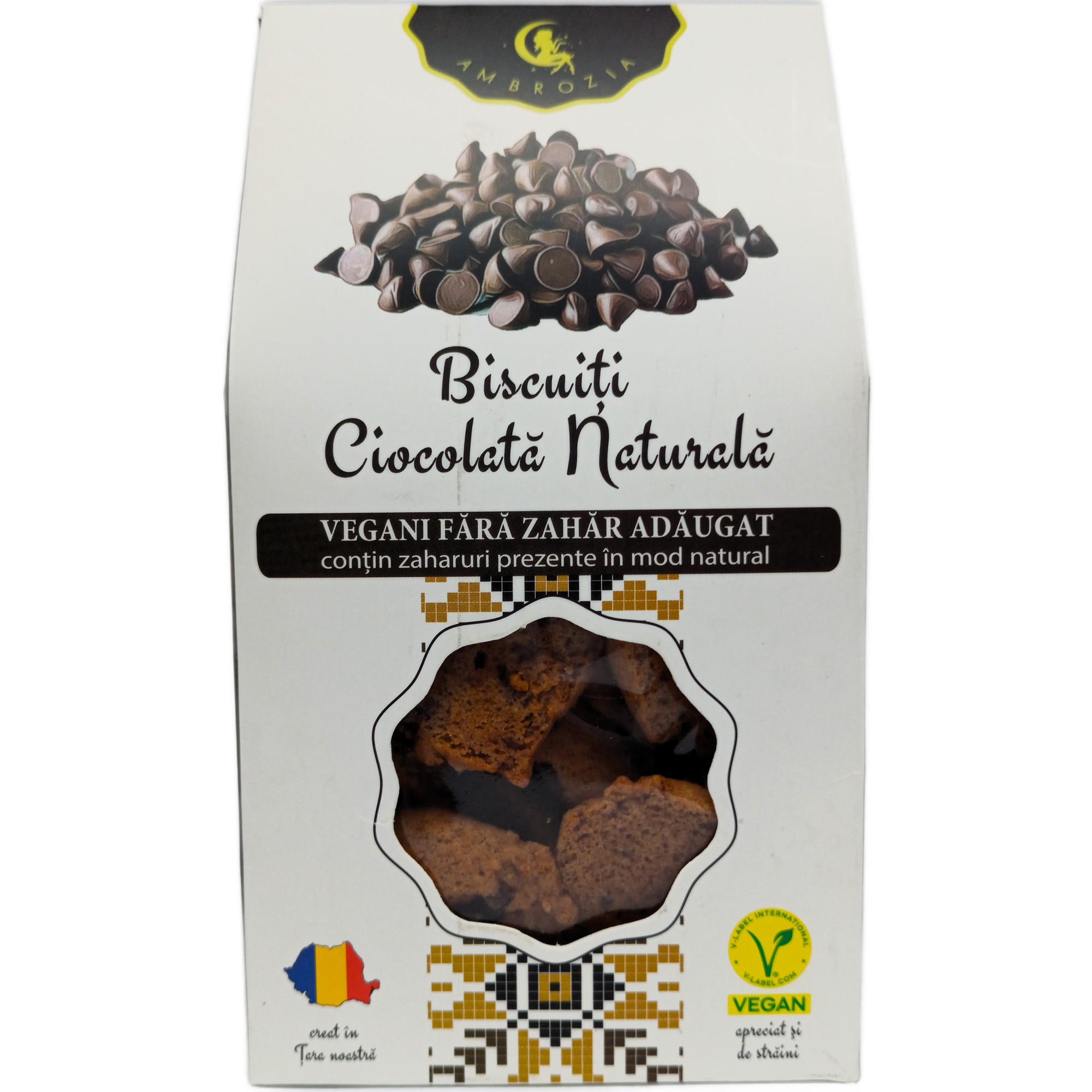 Biscuiti vegani integrali handmade cu Ciocolata Naturala, fara zahar ...