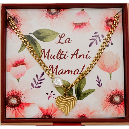 Set cadou pentru Mama - lantisor cu pandantiv si perla in forma de ...