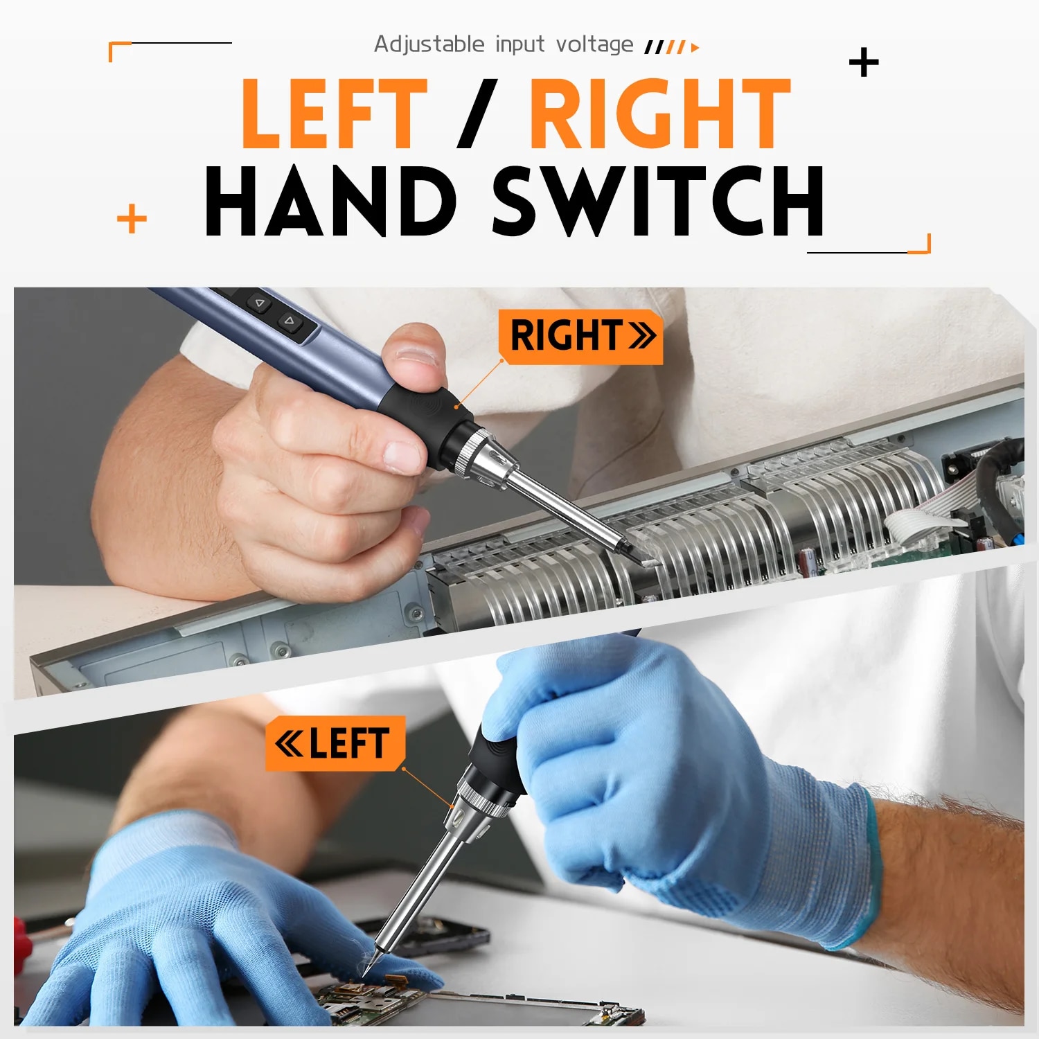 Pistol de lipit letcon HS-01, 9-20V, PD 65W, 80 - 420 °C, ecran OLED 0. ...