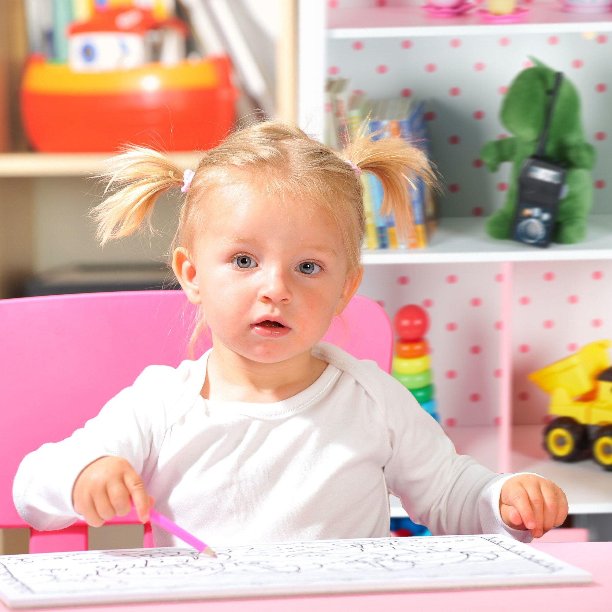 Dulap pentru copii, cu design lebede, 5 rafturi si 2 sertare detasabile ...