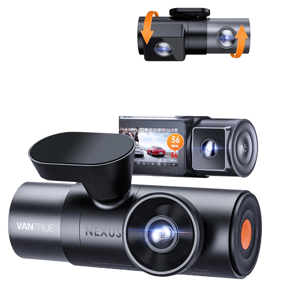 Camera auto cu 4 canale Vantrue N5 fata-spate-interior, WiFi 5GHz, 2.7K ...