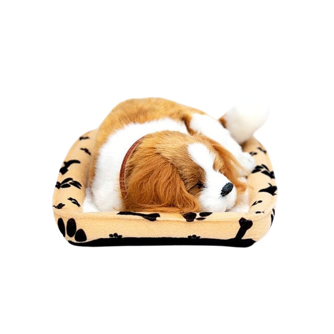 Catel interactiv, cu cosulet, respira, miauna, misca coada, multicolor ...