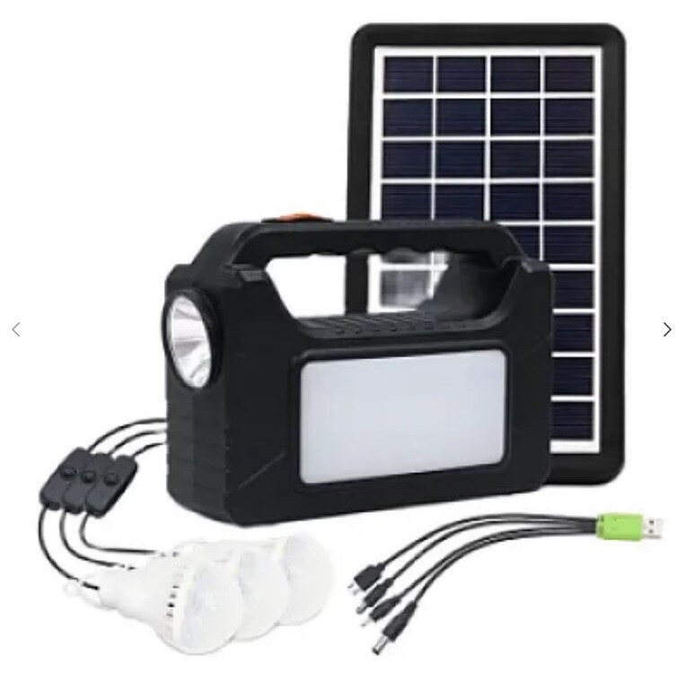 Kit Solar GDPlus GD-8080 portabil cu 3 becuri - eMAG.ro
