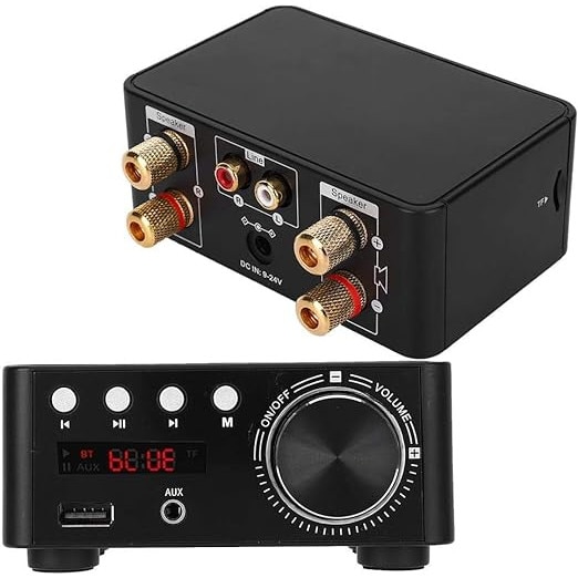 Amplificator audio cu Adaptor de alimentare, Bluetooth 5.0 HIFI, 80W ...