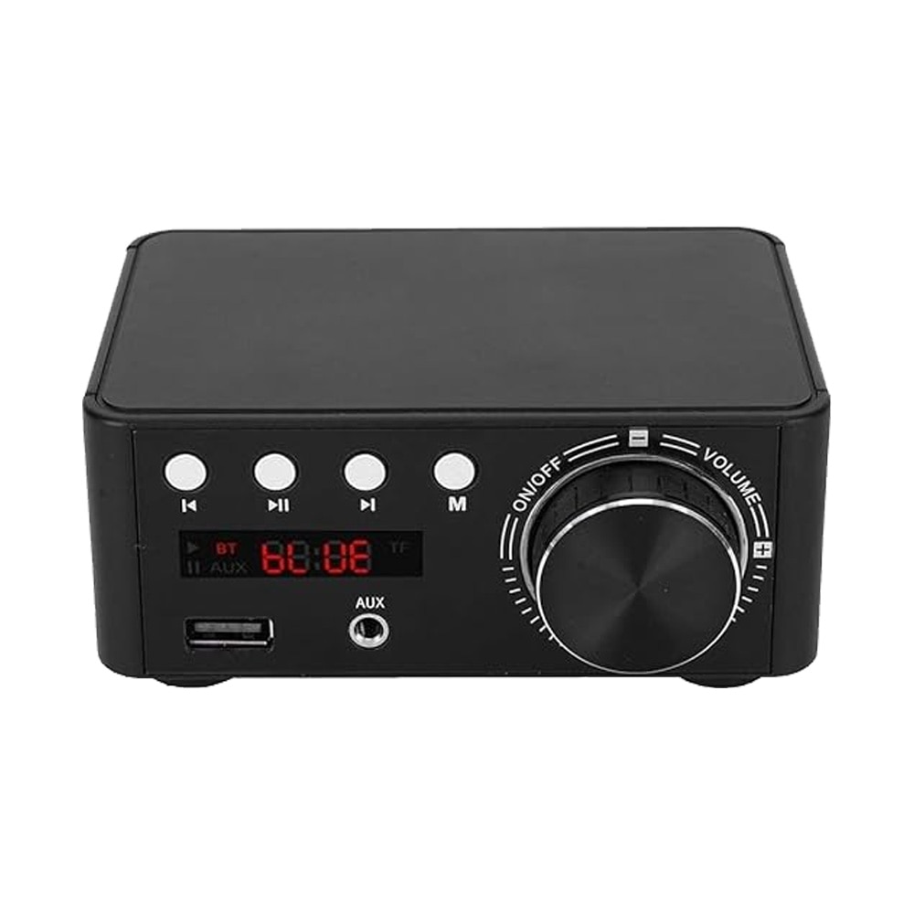 Аудио усилвател със захранващ адаптер, Bluetooth 5.0 HIFI, 80 W, USB ...