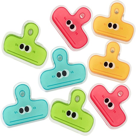 Set clipsuri plastic colorate LLWL, multicolor, 8 bucati, 3.5x3x2.5cm ...