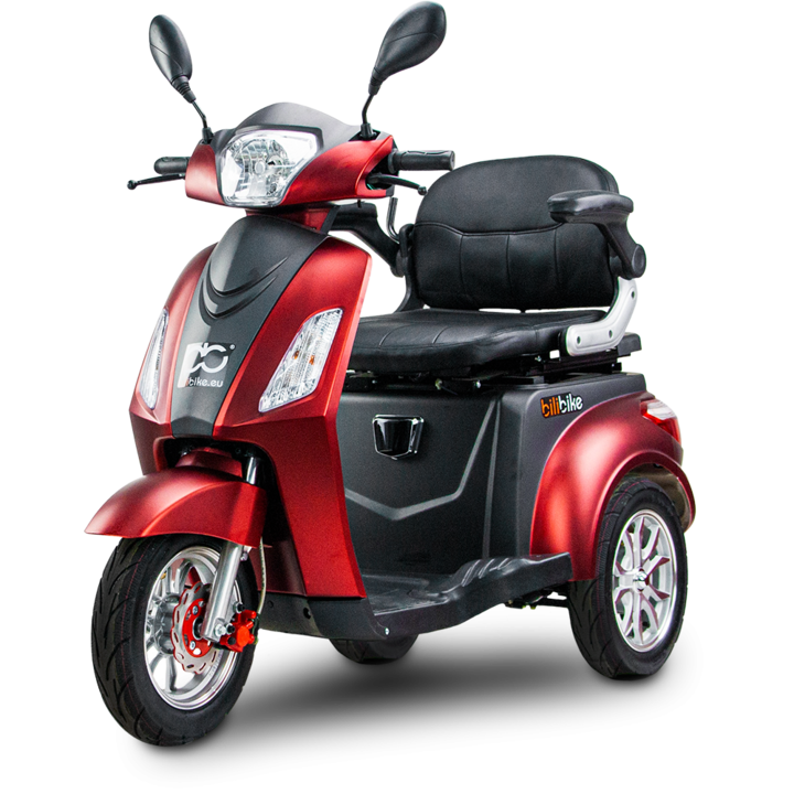 Triciclu electric BILI BIKE SHINO G2, reglabil, 25 km/h, LED, rosu ...