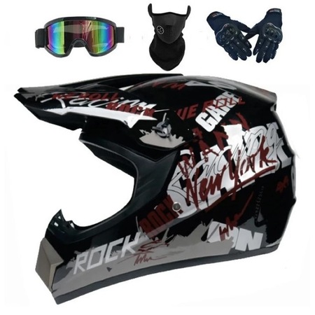 Set Casca de Protectie cu Manusi, Ochelari si Cagula, pentru ...