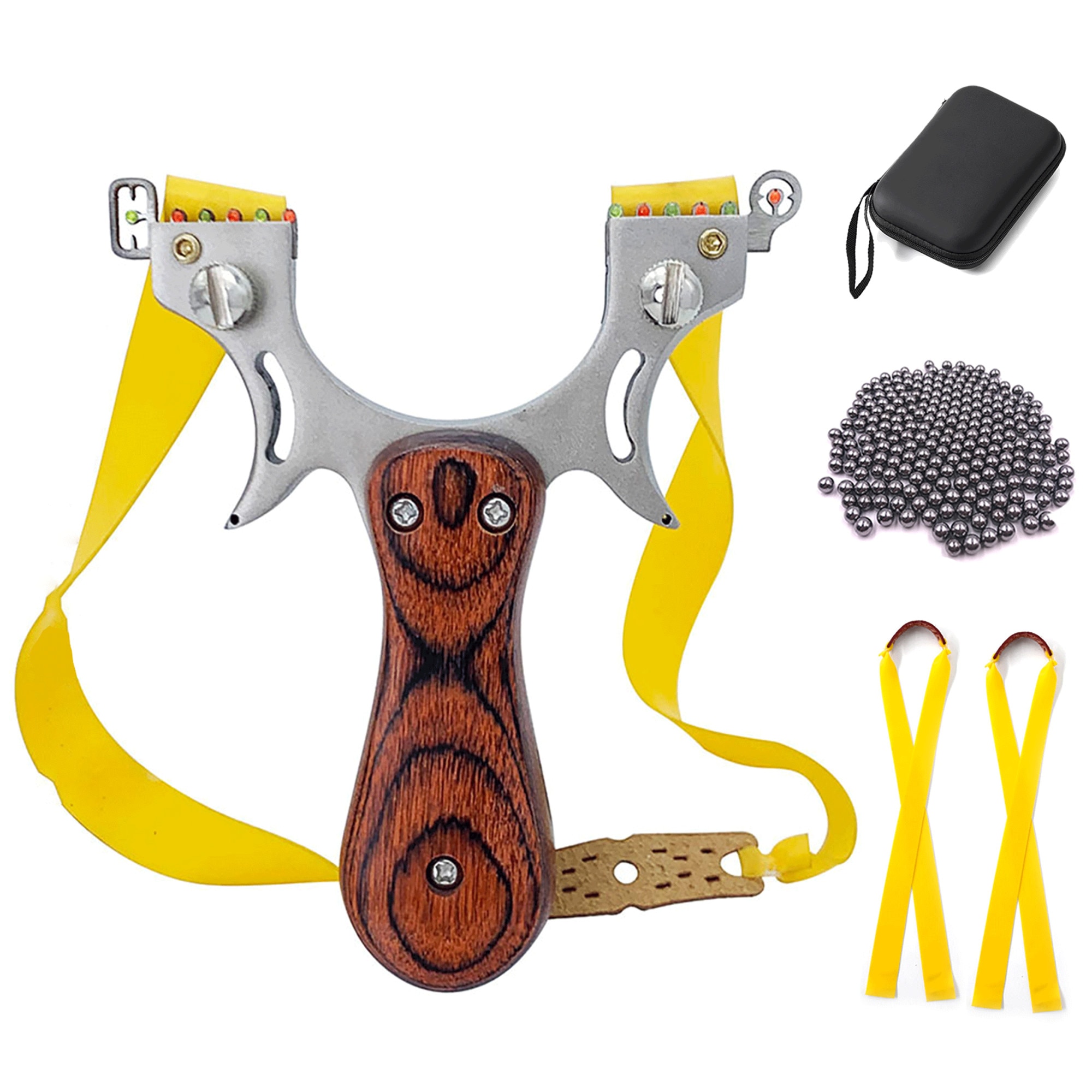 Prastie profesionala, 2 curele, 100 de bile, Lemn/Cauciuc/Otel ...