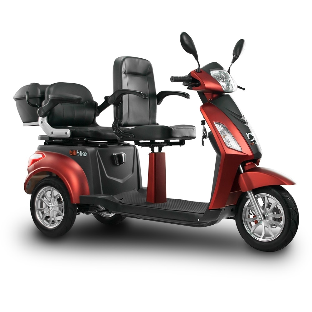 Triciclu electric BILI BIKE SHINO G5, 2 locuri, reglabil, 25 km/h, rosu ...