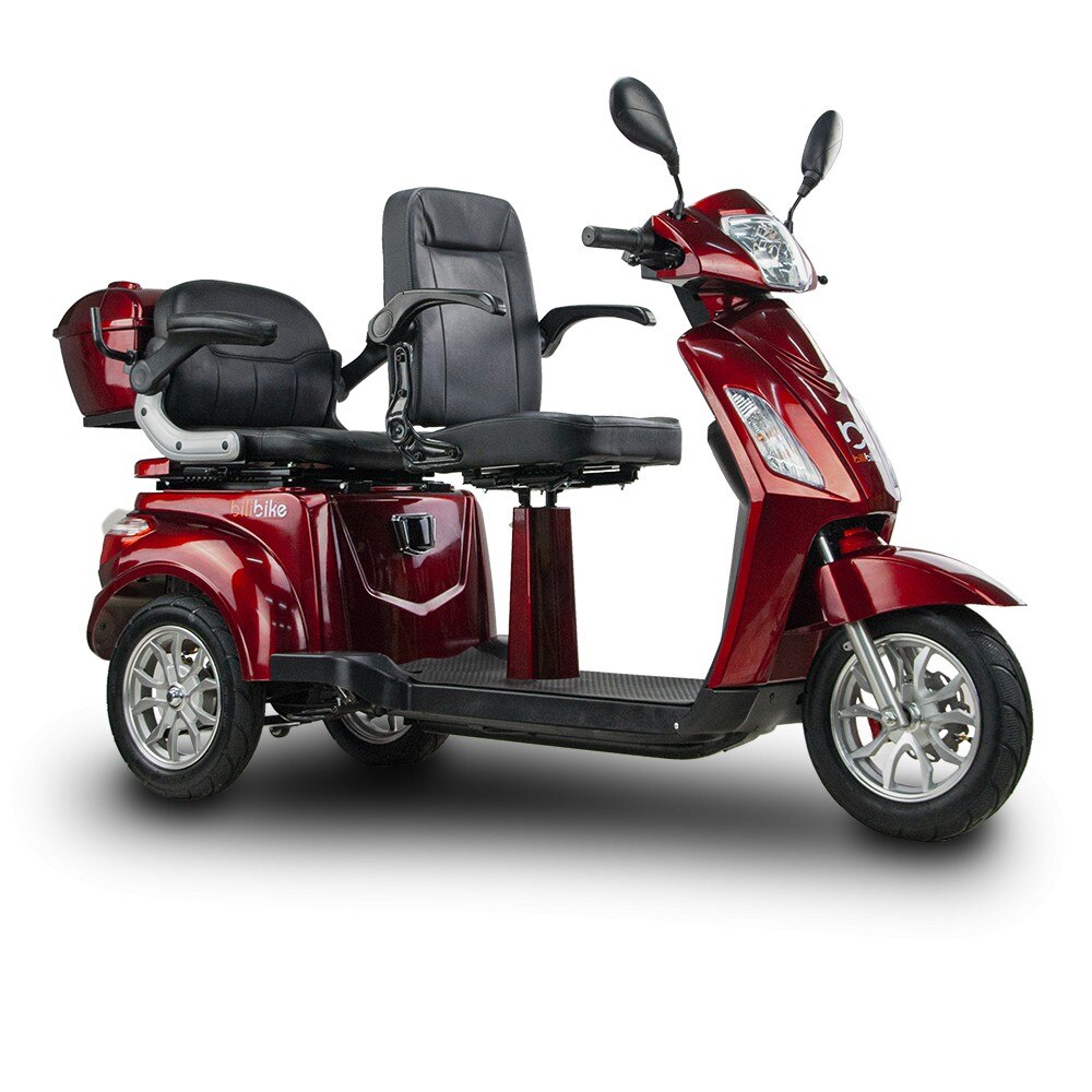Triciclu electric BILI BIKE SHINO G5, 2 locuri, reglabil, 25 km/h, rosu ...