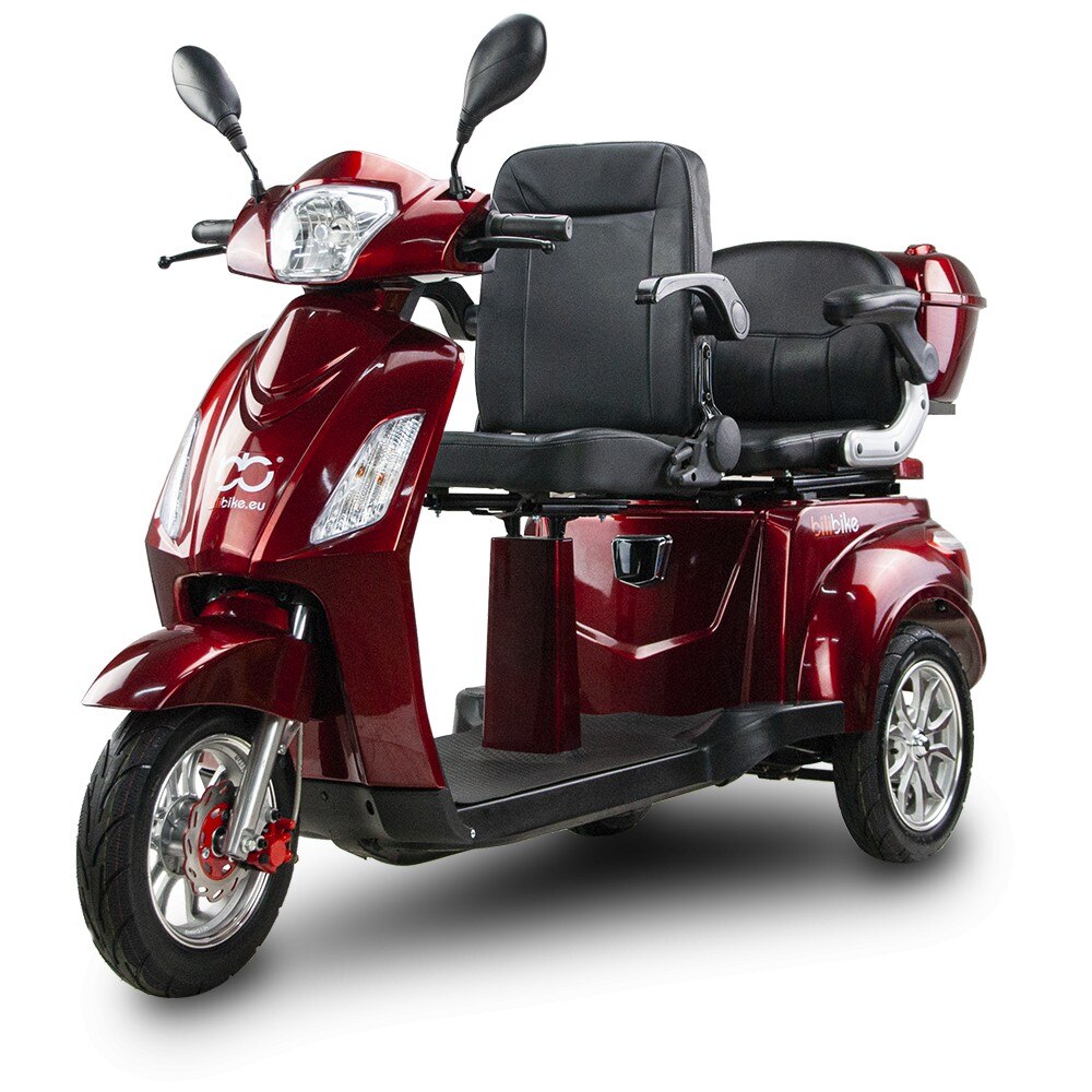 Triciclu electric BILI BIKE SHINO G5, 2 locuri, reglabil, 25 km/h, rosu ...