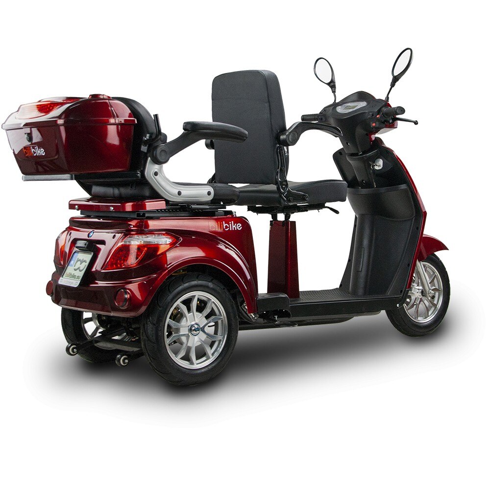 Triciclu electric BILI BIKE SHINO G5, 2 locuri, reglabil, 25 km/h, rosu ...