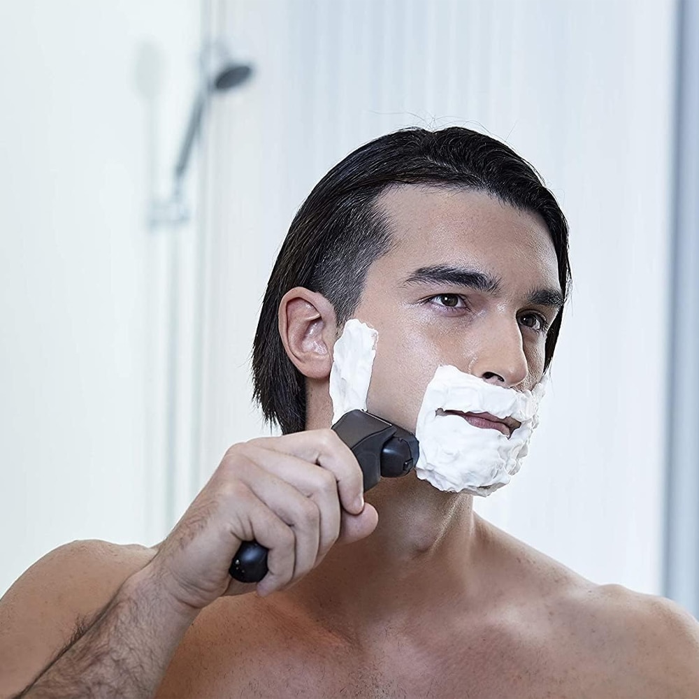 Aparat de barbierit, Panasonic, Umed/uscat, 3 capete de barbierit ...