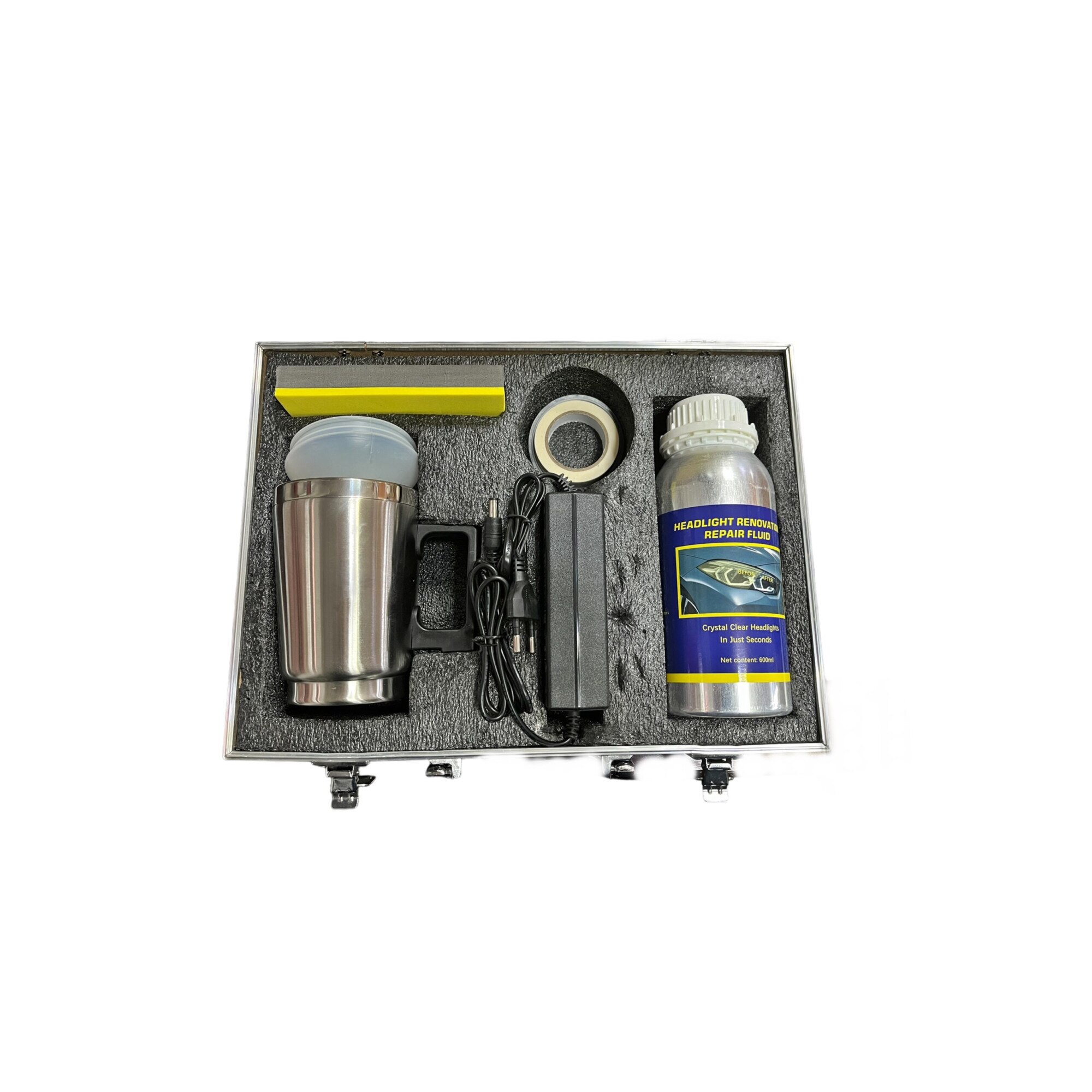 Kit restaurare pentru faruri cu cana aluminiu si solutie polimer 600ml ...