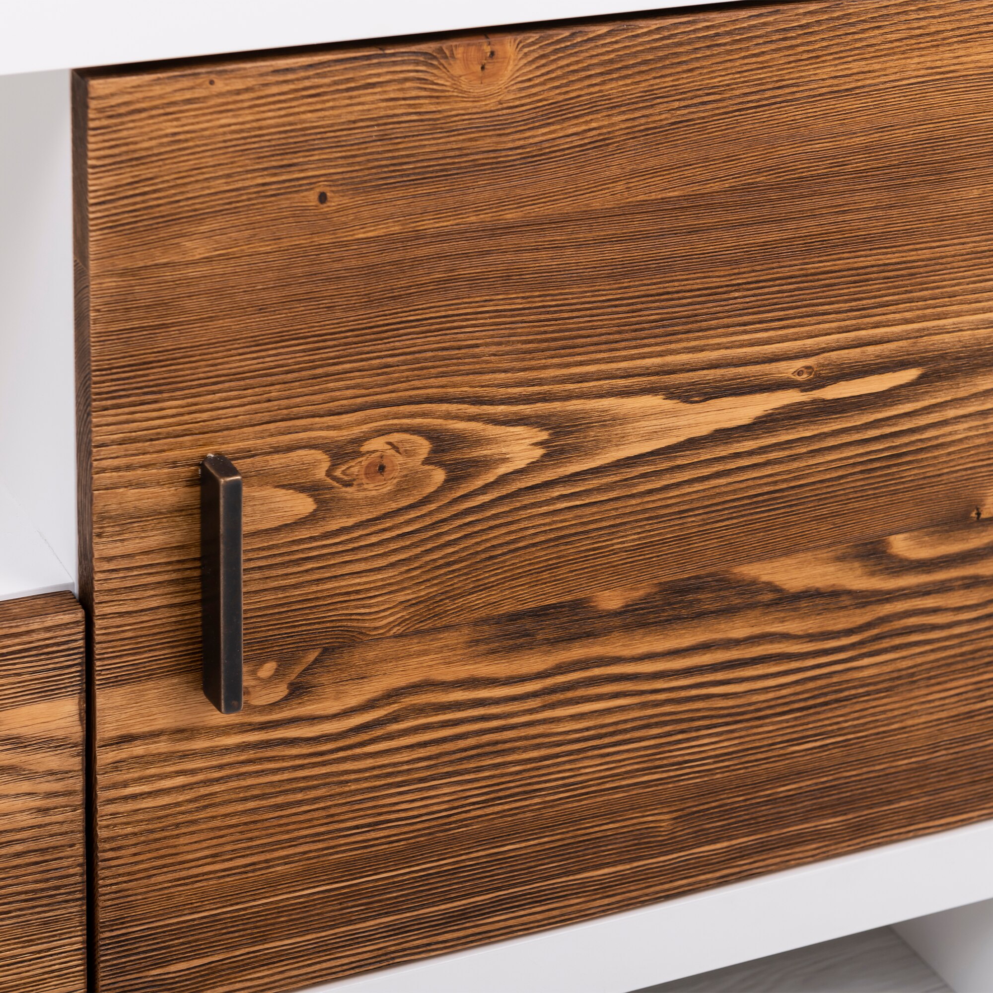 TV szekrény 2 ajtós és 1 fiókos "Rustic Haven" kollekció része, fehér ...