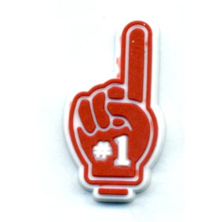 Accesoriu Crocs Jibbitz, Number One, rosu - eMAG.ro