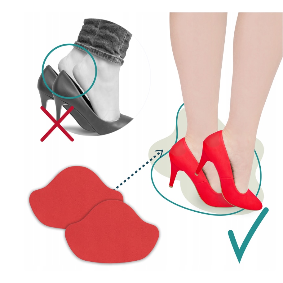 Set 2 branturi cu pernite pentru calcai, Zola®, pentru pantofi cu toc ...