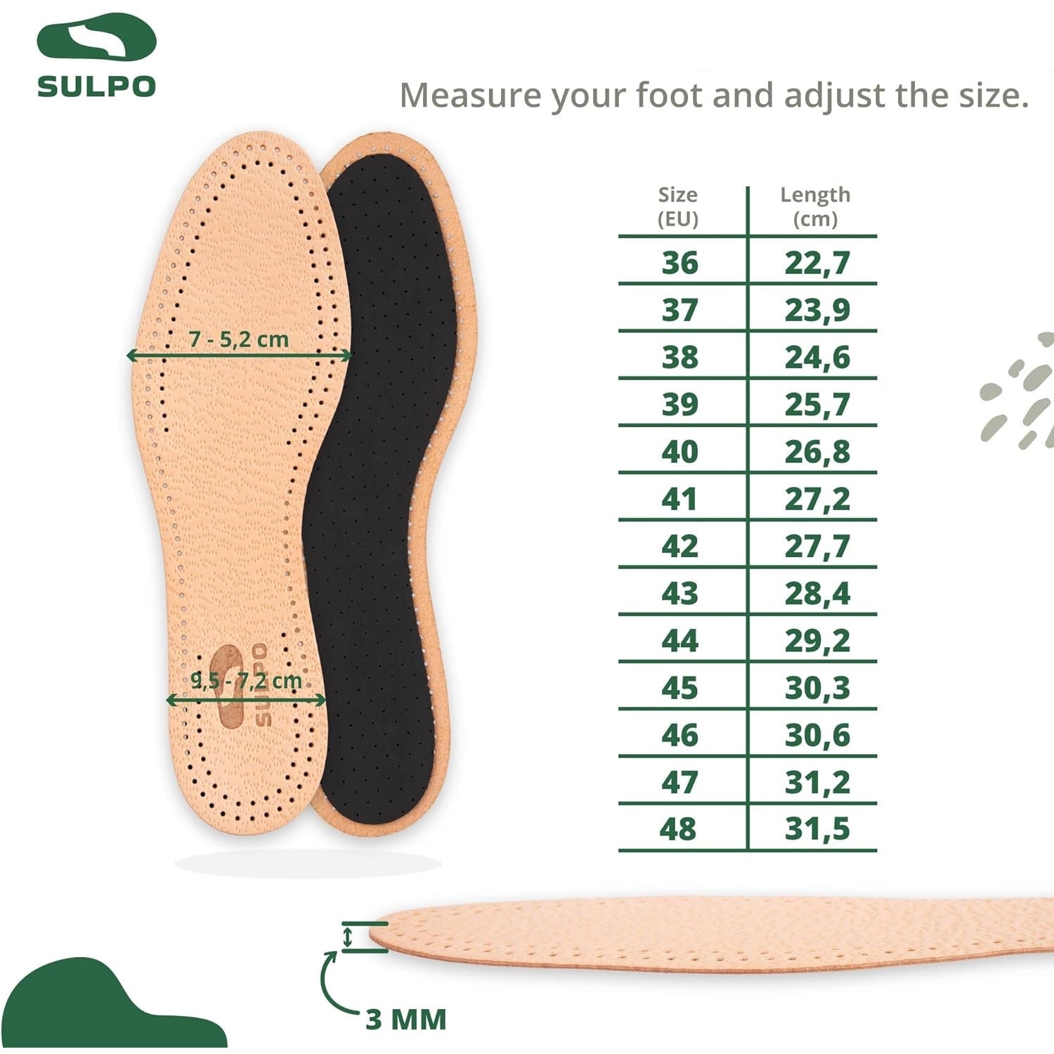 Branturi din Piele Autentica, SULPO, Absorbante de Miros si Anti ...