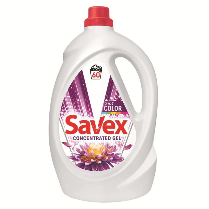 Detergent Lichid Savex 3.3L 2In1 Color 60 Spalari - eMAG.ro