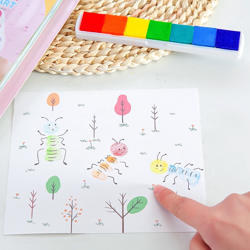 Pictura cu degetele pentru copii, 3 ani+, Multicolor - eMAG.ro