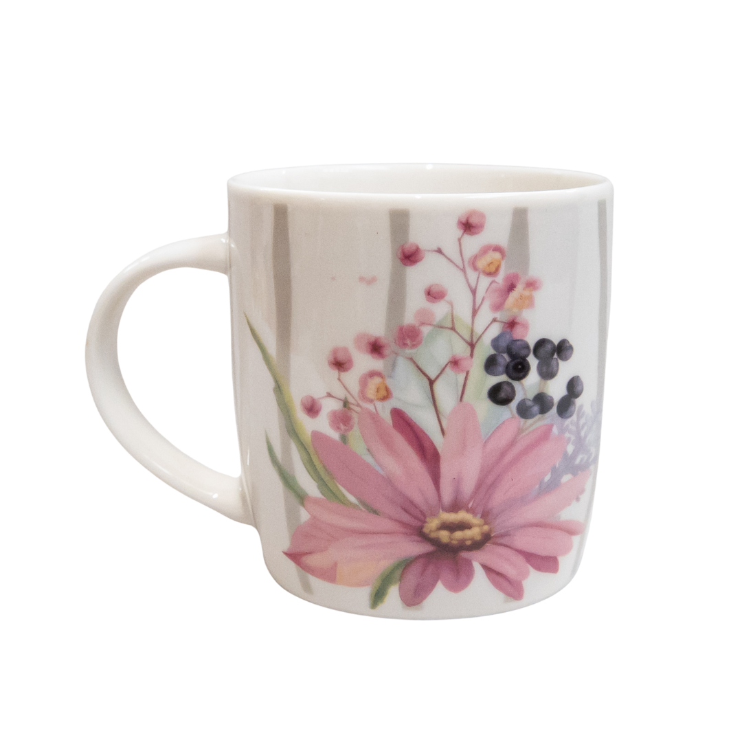 Cana cu floare roz si frunza de 300 ml - eMAG.ro