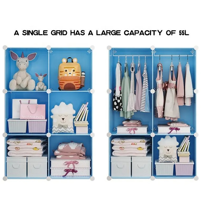 Dulap modular pentru copii, alb, AT PERFORMANCE®, 12 rafturi, durabil ...