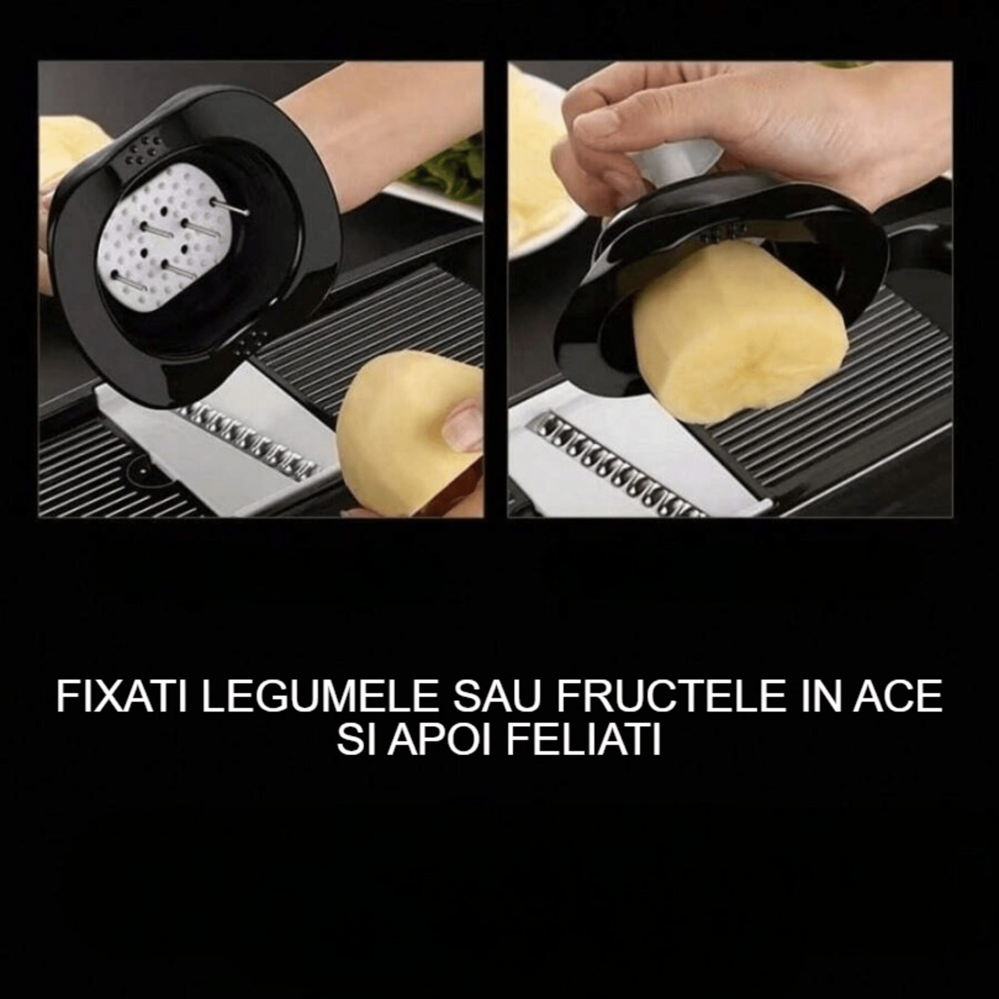 Feliator de legume multifunctional cu 5 tipuri de feliere, razatoare ...