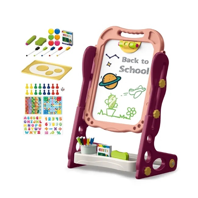 Мултифункционална дъска за рисуване с две страни и 2 настолни игри с включени WePro Store ...